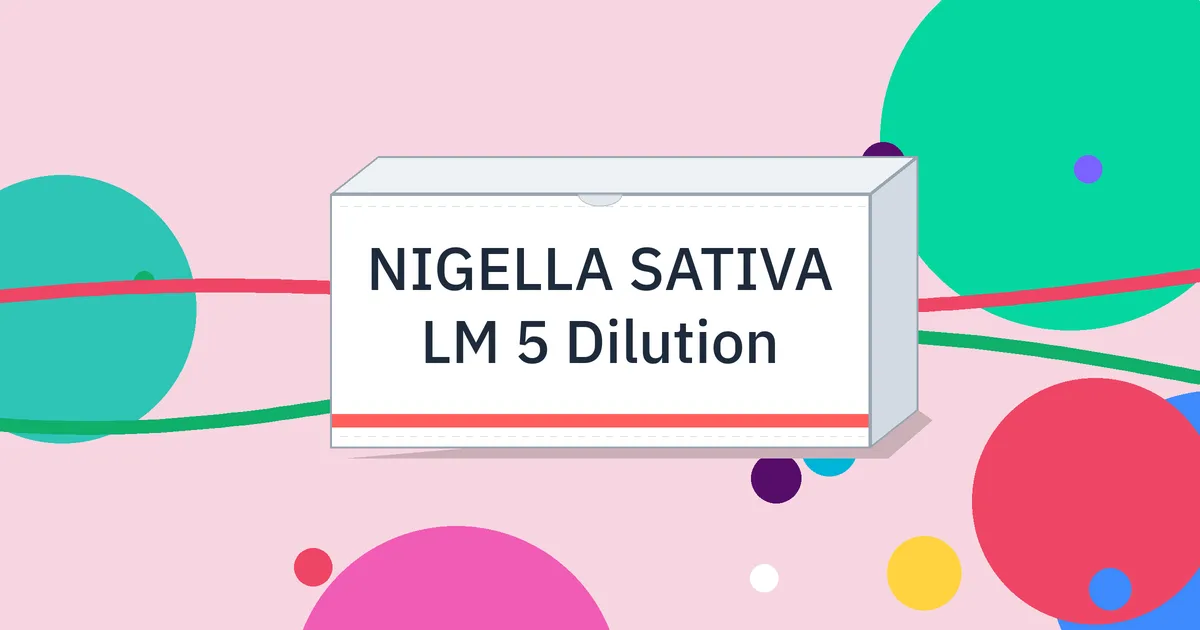 Symbolbild: Packung mit der Aufschrift NIGELLA SATIVA LM 5 Dilution (PZN 13618552) – Verfügbarkeit und Bezug in Apotheken in Frankfurt am Main
