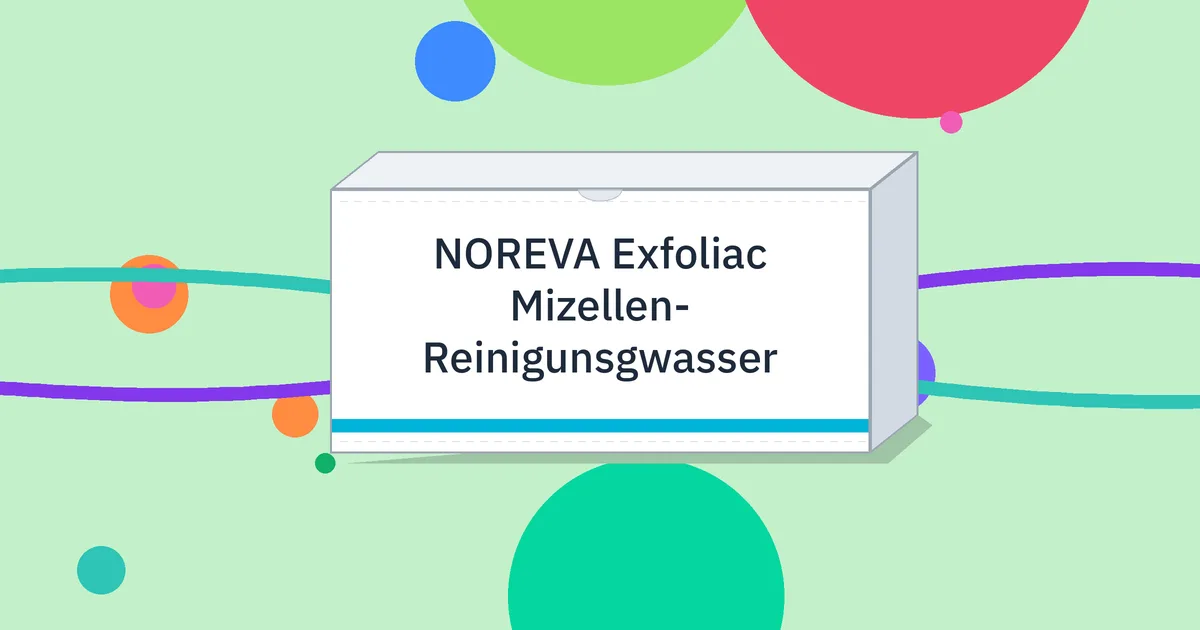 Symbolbild: Packung mit der Aufschrift NOREVA Exfoliac Mizellen-Reinigunsgwasser (PZN 18162513) – Verfügbarkeit und Bezug in Apotheken in Frankfurt am Main