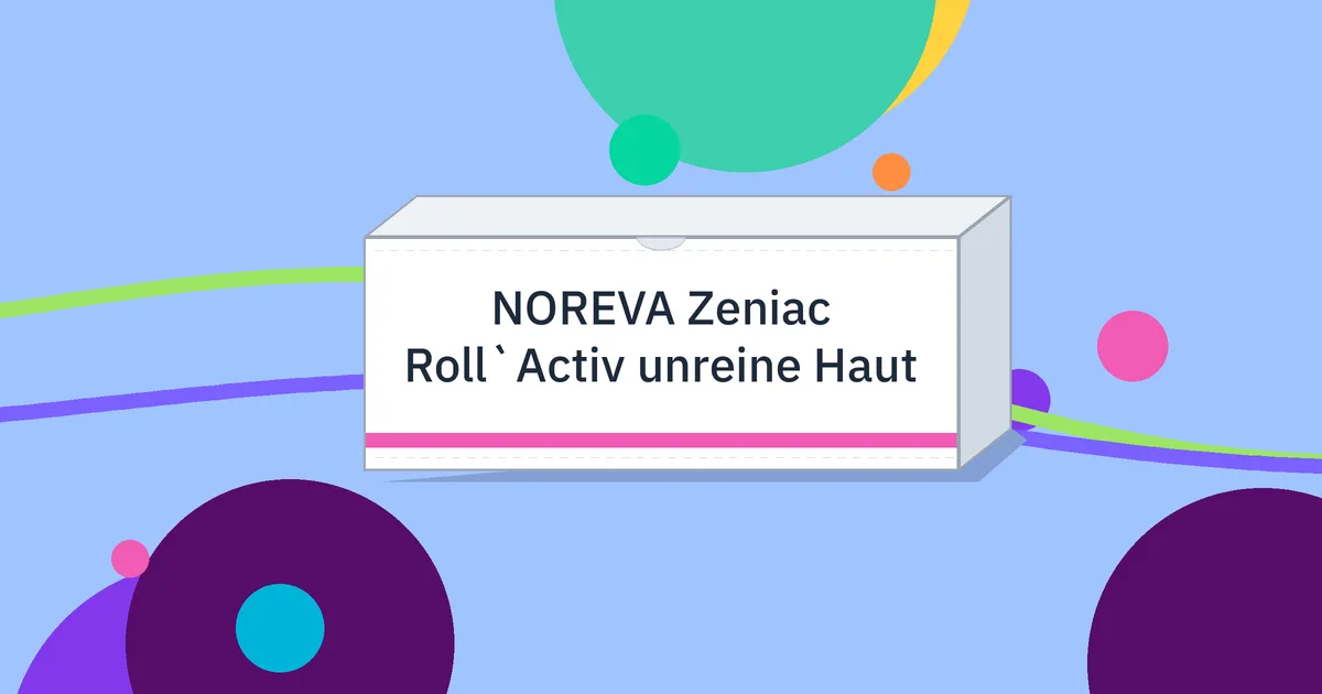 Symbolbild: Packung mit der Aufschrift NOREVA Zeniac Roll`Activ unreine Haut (PZN 00556766) – Verfügbarkeit und Bezug in Apotheken in Frankfurt am Main