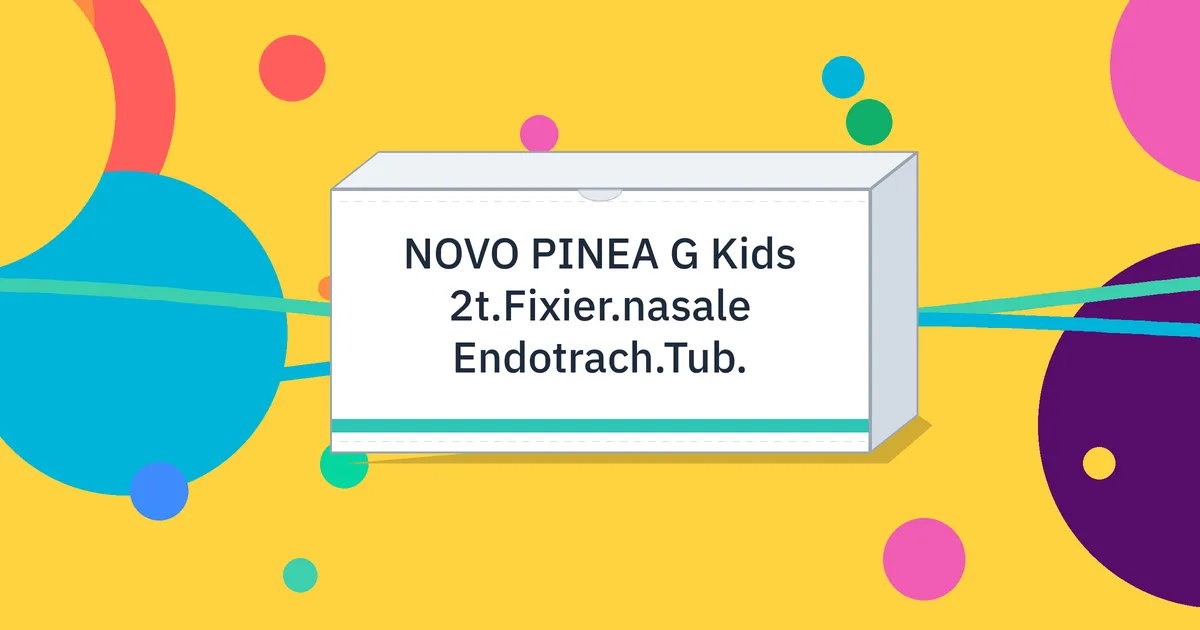 Symbolbild: Packung mit der Aufschrift NOVO PINEA G Kids 2t.Fixier.nasale Endotrach.Tub. (PZN 20313020) – Verfügbarkeit und Bezug in Apotheken in Frankfurt am Main