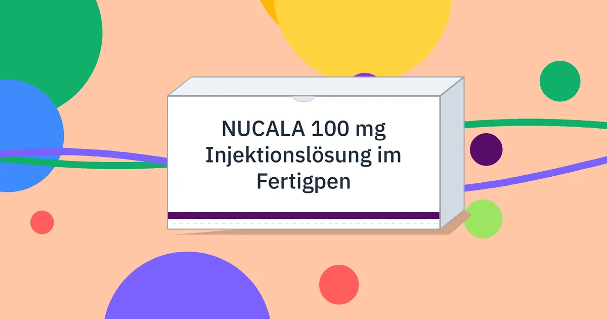 Symbolbild: Packung mit der Aufschrift NUCALA 100 mg Injektionslösung im Fertigpen (PZN 19847727) – Verfügbarkeit und Bezug in Apotheken in Frankfurt am Main
