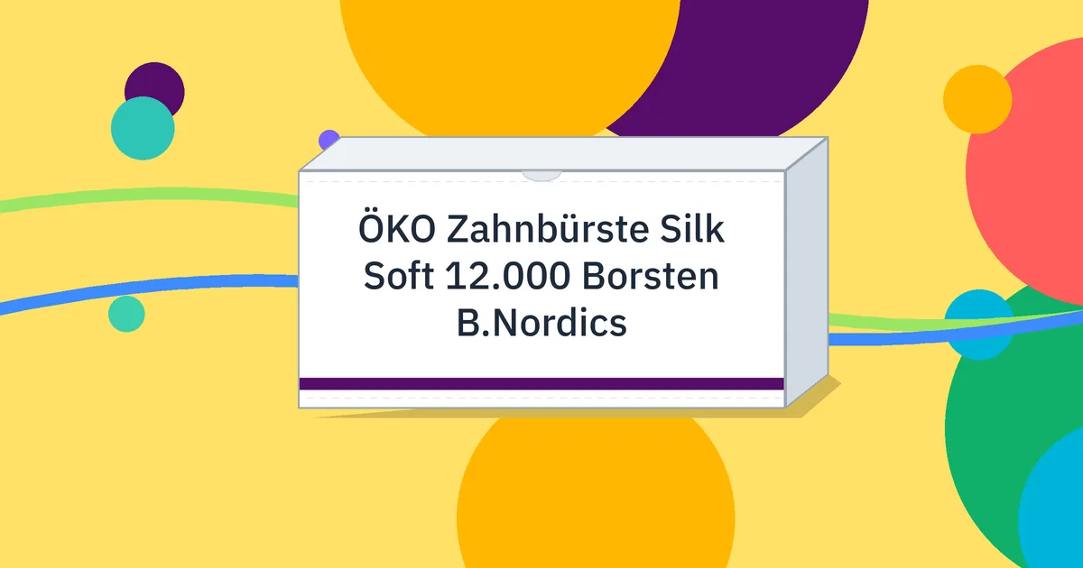 Symbolbild: Packung mit der Aufschrift ÖKO Zahnbürste Silk Soft 12.000 Borsten B.Nordics (PZN 18858798) – Verfügbarkeit und Bezug in Apotheken in Frankfurt am Main