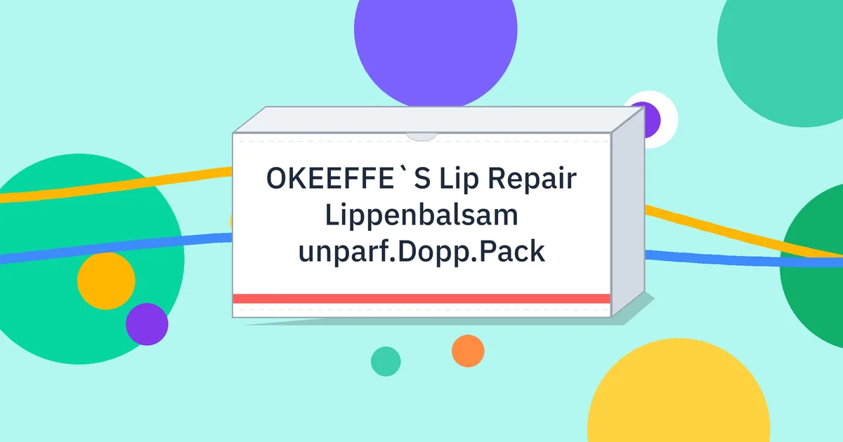 Symbolbild: Packung mit der Aufschrift OKEEFFE`S Lip Repair Lippenbalsam unparf.Dopp.Pack (PZN 19810026) – Verfügbarkeit und Bezug in Apotheken in Frankfurt am Main