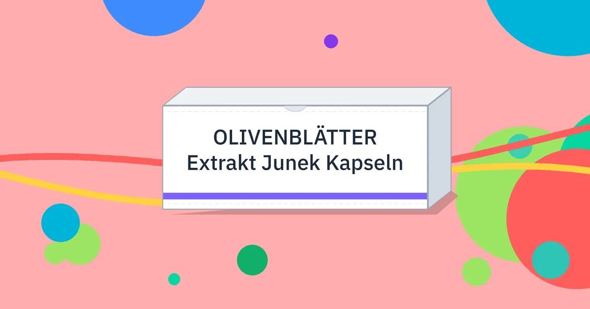 Symbolbild: Packung mit der Aufschrift OLIVENBLÄTTER Extrakt Junek Kapseln (PZN 03540085) – Verfügbarkeit und Bezug in Apotheken in Frankfurt am Main