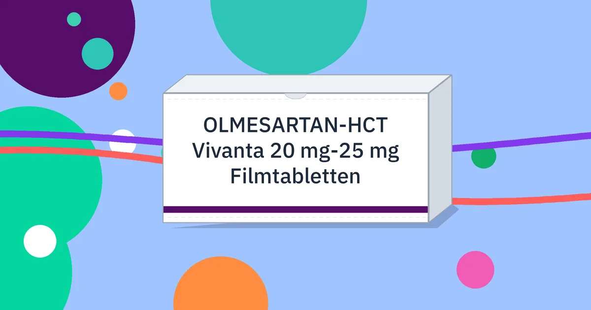 Symbolbild: Packung mit der Aufschrift OLMESARTAN-HCT Vivanta 20 mg-25 mg Filmtabletten (PZN 19881902) – Verfügbarkeit und Bezug in Apotheken in Frankfurt am Main