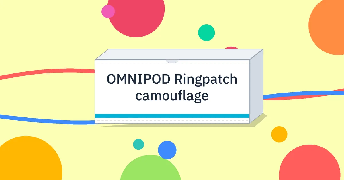 Symbolbild: Packung mit der Aufschrift OMNIPOD Ringpatch camouflage (PZN 19867486) – Verfügbarkeit und Bezug in Apotheken in Frankfurt am Main