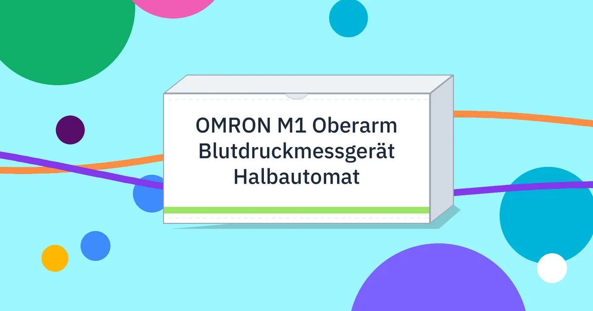 Symbolbild: Packung mit der Aufschrift OMRON M1 Oberarm Blutdruckmessgerät Halbautomat (PZN 03278581) – Verfügbarkeit und Bezug in Apotheken in Frankfurt am Main