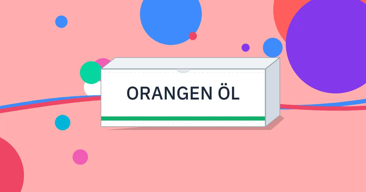 Symbolbild: Packung mit der Aufschrift ORANGEN ÖL (PZN 04645194) – Verfügbarkeit und Bezug in Apotheken in Frankfurt am Main