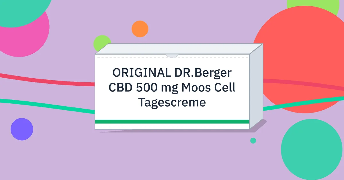 Symbolbild: Packung mit der Aufschrift ORIGINAL DR.Berger CBD 500 mg Moos Cell Tagescreme (PZN 17863136) – Verfügbarkeit und Bezug in Apotheken in Frankfurt am Main
