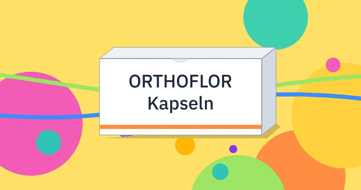 Symbolbild: Packung mit der Aufschrift ORTHOFLOR Kapseln (PZN 19387094) – Verfügbarkeit und Bezug in Apotheken in Frankfurt am Main