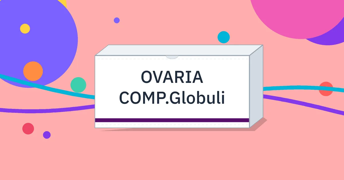 Symbolbild: Packung mit der Aufschrift OVARIA COMP.Globuli (PZN 08786879) – Verfügbarkeit und Bezug in Apotheken in Frankfurt am Main