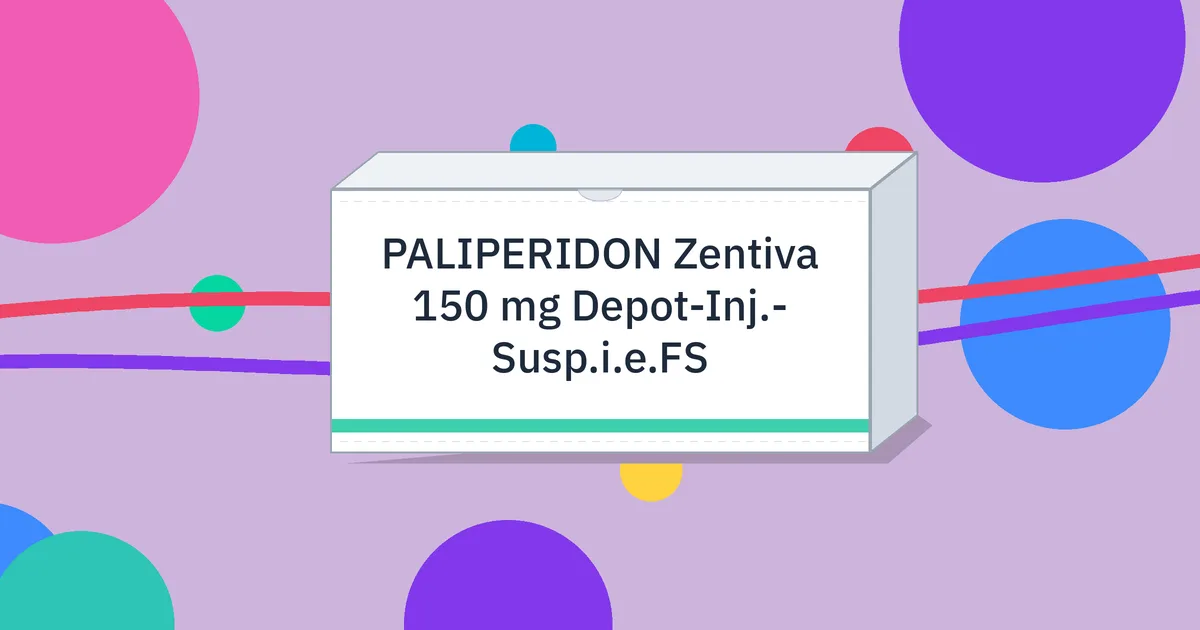 Symbolbild: Packung mit der Aufschrift PALIPERIDON Zentiva 150 mg Depot-Inj.-Susp.i.e.FS (PZN 20038192) – Verfügbarkeit und Bezug in Apotheken in Frankfurt am Main