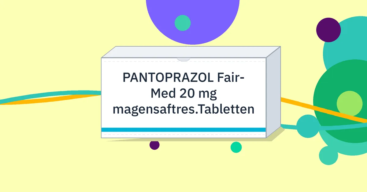 Symbolbild: Packung mit der Aufschrift PANTOPRAZOL Fair-Med 20 mg magensaftres.Tabletten (PZN 14214667) – Verfügbarkeit und Bezug in Apotheken in Frankfurt am Main