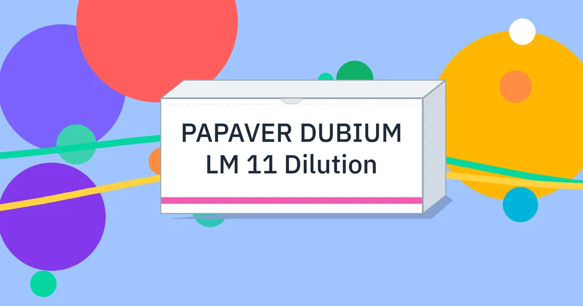 Symbolbild: Packung mit der Aufschrift PAPAVER DUBIUM LM 11 Dilution (PZN 13630760) – Verfügbarkeit und Bezug in Apotheken in Frankfurt am Main