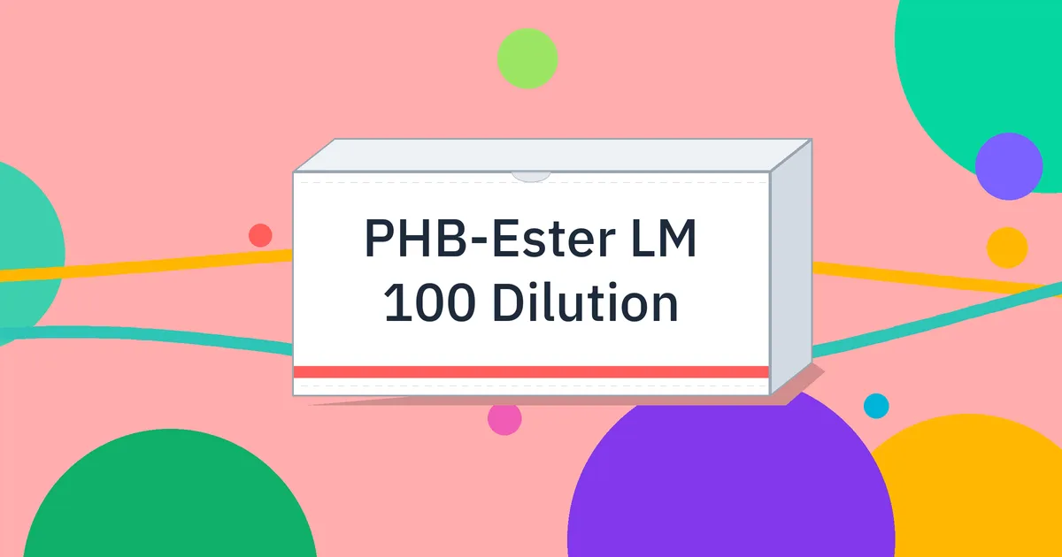 Symbolbild: Packung mit der Aufschrift PHB-Ester LM 100 Dilution (PZN 12978426) – Verfügbarkeit und Bezug in Apotheken in Frankfurt am Main