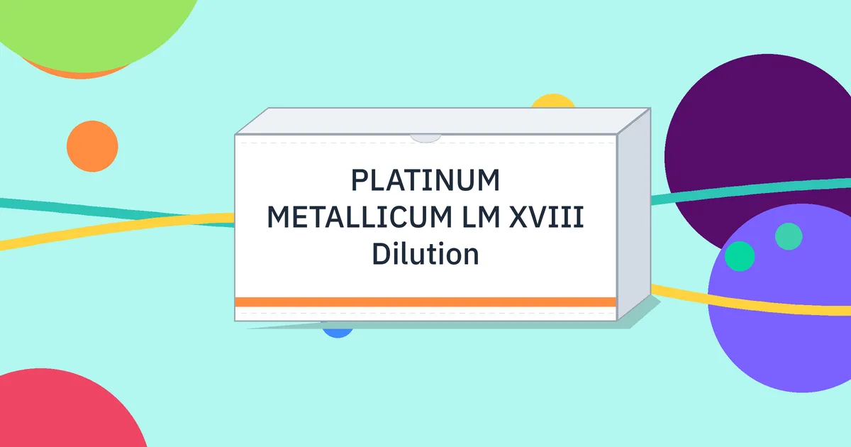 Symbolbild: Packung mit der Aufschrift PLATINUM METALLICUM LM XVIII Dilution (PZN 02668966) – Verfügbarkeit und Bezug in Apotheken in Frankfurt am Main