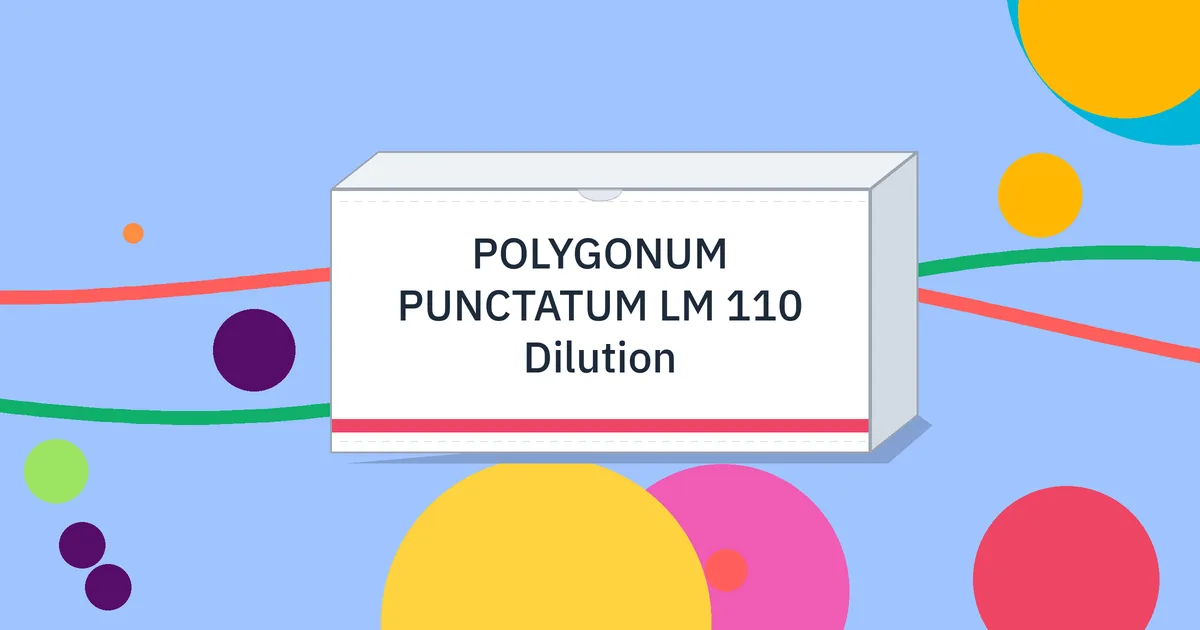 Symbolbild: Packung mit der Aufschrift POLYGONUM PUNCTATUM LM 110 Dilution (PZN 13663185) – Verfügbarkeit und Bezug in Apotheken in Frankfurt am Main