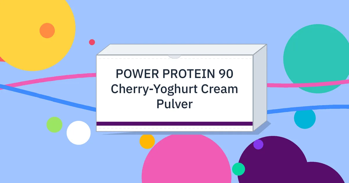 Symbolbild: Packung mit der Aufschrift POWER PROTEIN 90 Cherry-Yoghurt Cream Pulver (PZN 01623312) – Verfügbarkeit und Bezug in Apotheken in Frankfurt am Main
