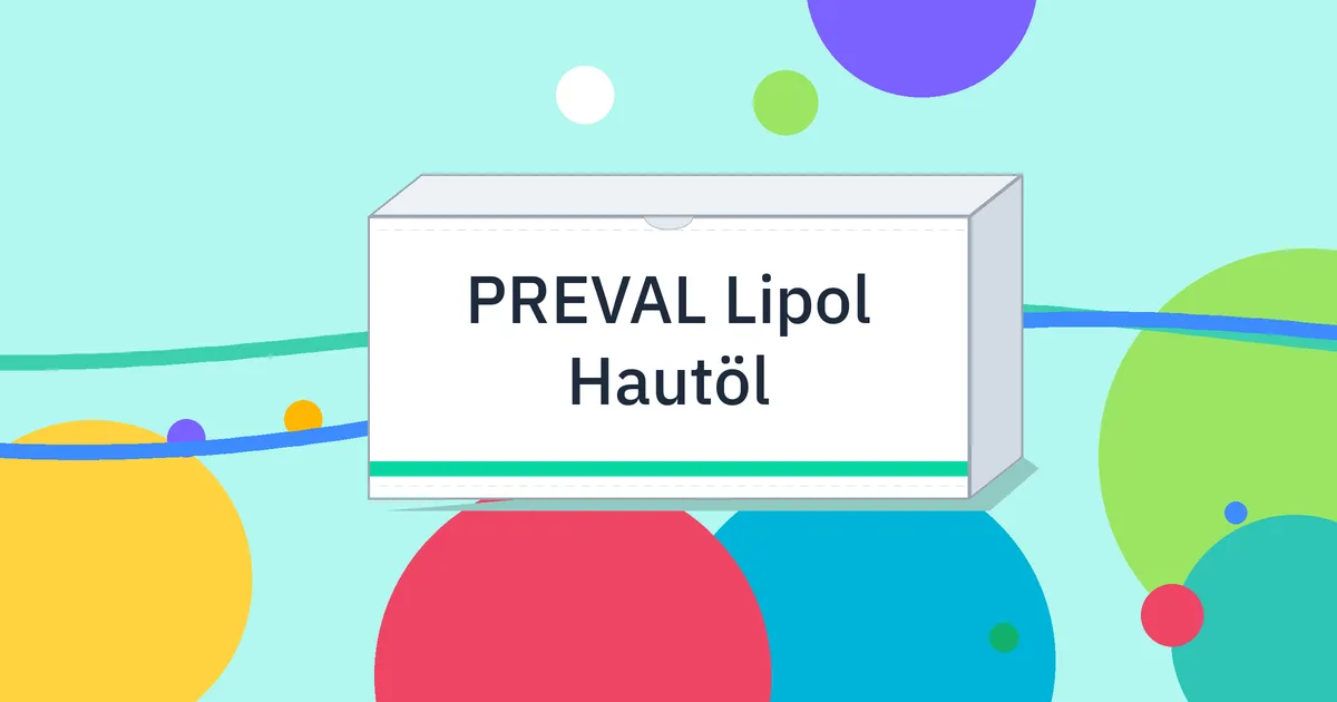 Symbolbild: Packung mit der Aufschrift PREVAL Lipol Hautöl (PZN 08753756) – Verfügbarkeit und Bezug in Apotheken in Frankfurt am Main