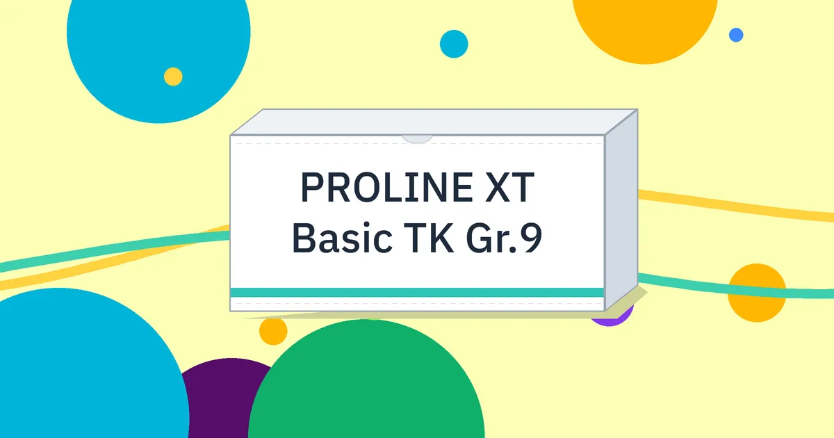 Symbolbild: Packung mit der Aufschrift PROLINE XT Basic TK Gr.9 (PZN 17599840) – Verfügbarkeit und Bezug in Apotheken in Frankfurt am Main