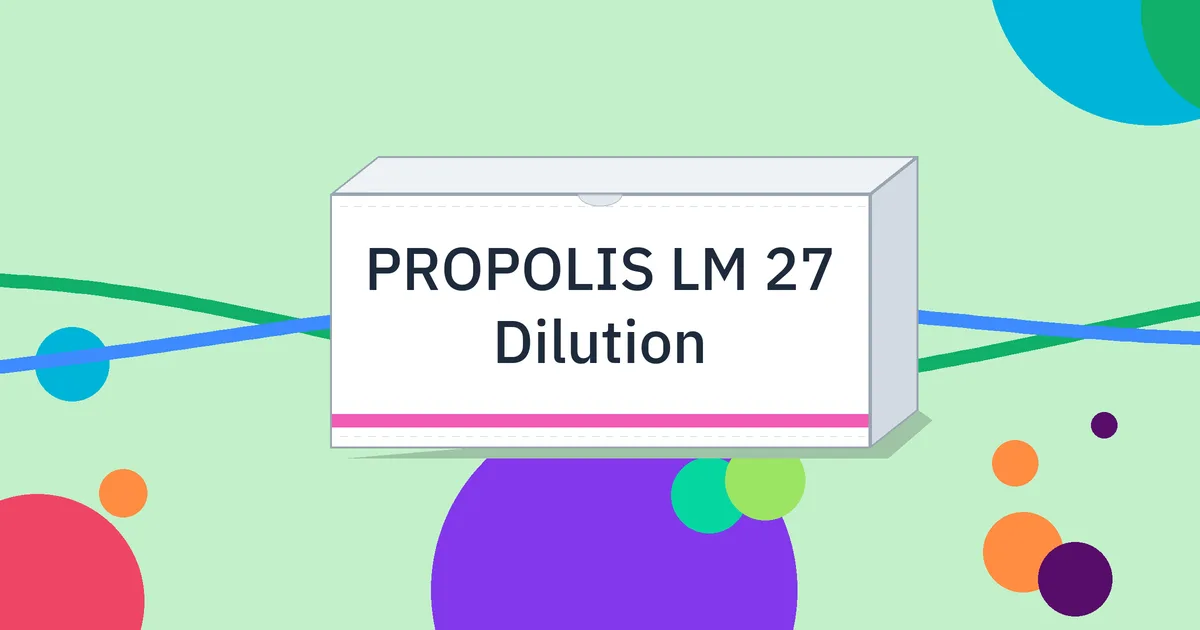 Symbolbild: Packung mit der Aufschrift PROPOLIS LM 27 Dilution (PZN 13044795) – Verfügbarkeit und Bezug in Apotheken in Frankfurt am Main