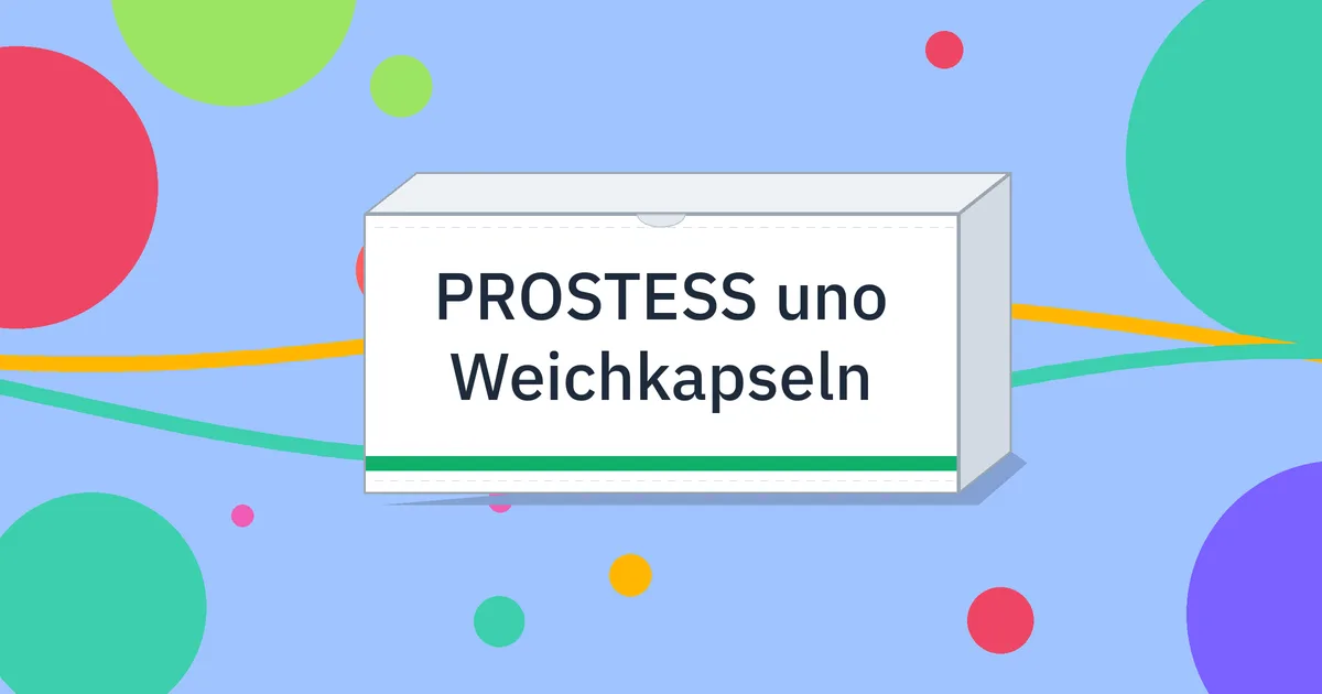 Symbolbild: Packung mit der Aufschrift PROSTESS uno Weichkapseln (PZN 04404875) – Verfügbarkeit und Bezug in Apotheken in Frankfurt am Main