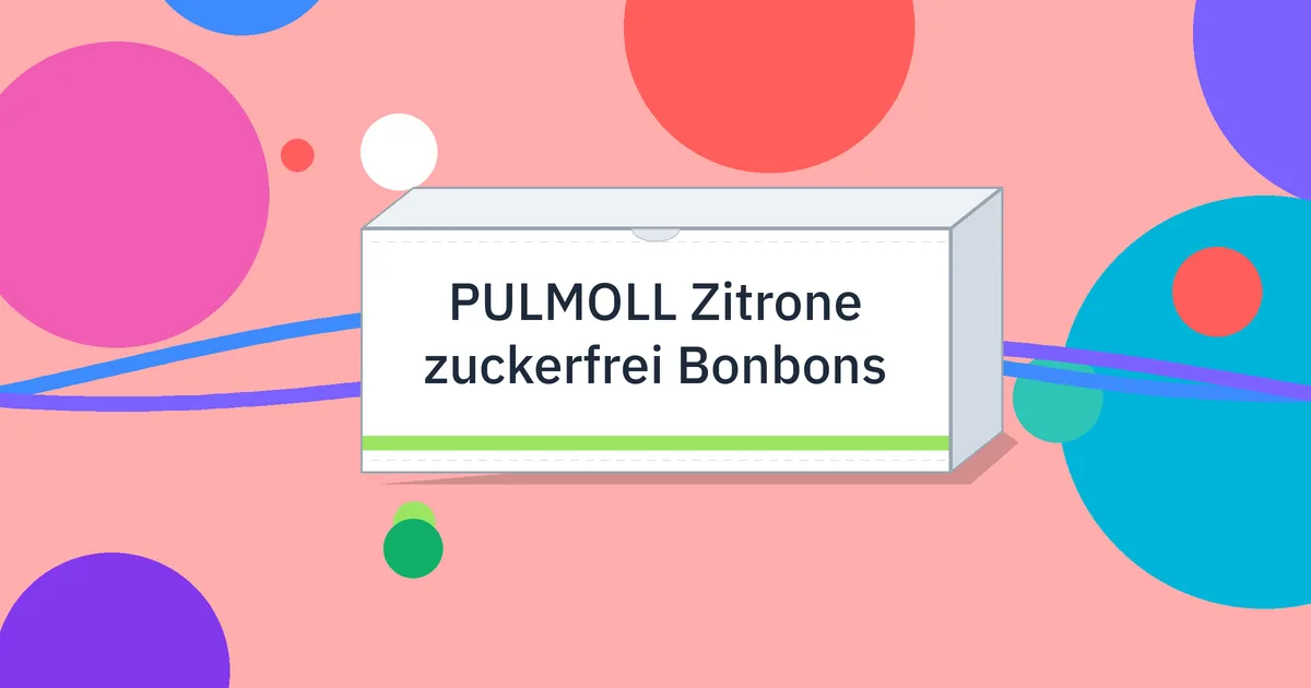 Symbolbild: Packung mit der Aufschrift PULMOLL Zitrone zuckerfrei Bonbons (PZN 03342646) – Verfügbarkeit und Bezug in Apotheken in Frankfurt am Main