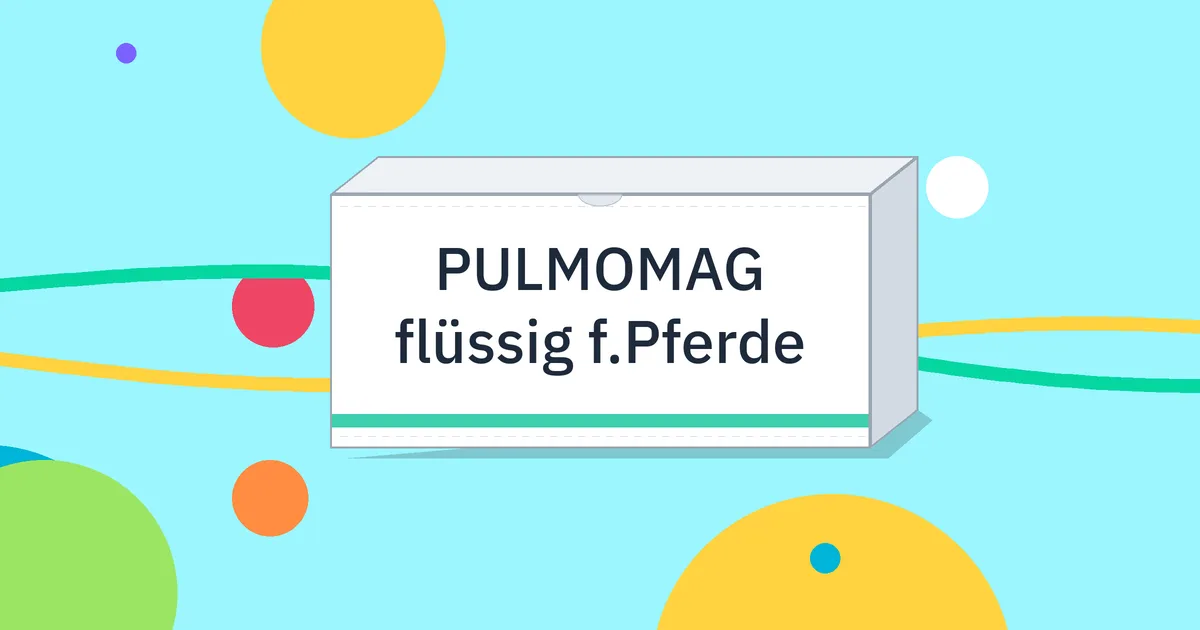 Symbolbild: Packung mit der Aufschrift PULMOMAG flüssig f.Pferde (PZN 17835341) – Verfügbarkeit und Bezug in Apotheken in Frankfurt am Main