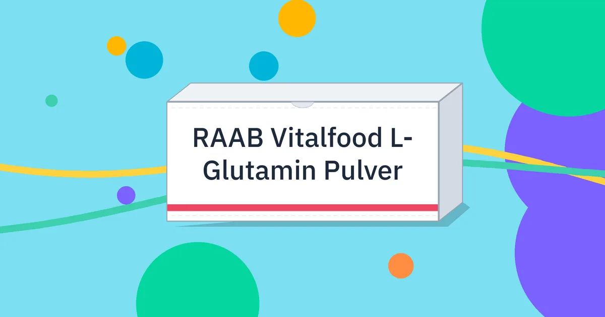 Symbolbild: Packung mit der Aufschrift RAAB Vitalfood L-Glutamin Pulver (PZN 19461382) – Verfügbarkeit und Bezug in Apotheken in Frankfurt am Main