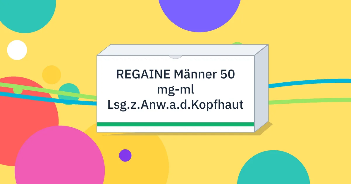 Symbolbild: Packung mit der Aufschrift REGAINE Männer 50 mg-ml Lsg.z.Anw.a.d.Kopfhaut (PZN 03671025) – Verfügbarkeit und Bezug in Apotheken in Frankfurt am Main