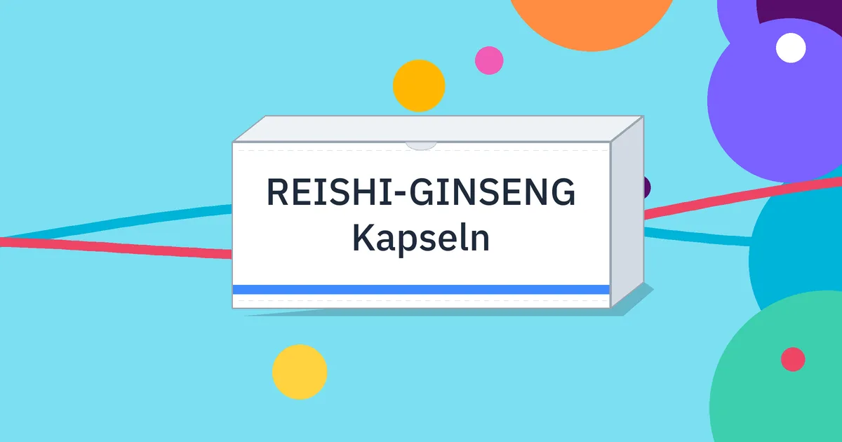 Symbolbild: Packung mit der Aufschrift REISHI-GINSENG Kapseln (PZN 10042583) – Verfügbarkeit und Bezug in Apotheken in Frankfurt am Main
