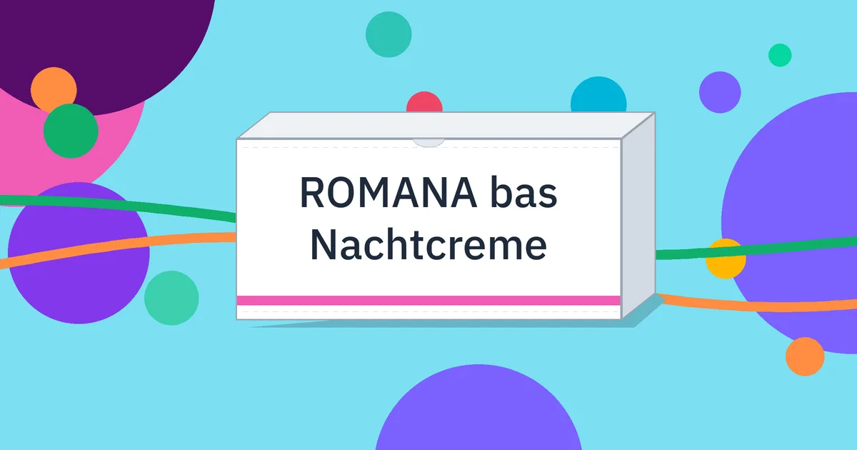 Symbolbild: Packung mit der Aufschrift ROMANA bas Nachtcreme (PZN 01688978) – Verfügbarkeit und Bezug in Apotheken in Frankfurt am Main