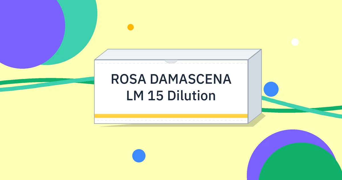 Symbolbild: Packung mit der Aufschrift ROSA DAMASCENA LM 15 Dilution (PZN 13056321) – Verfügbarkeit und Bezug in Apotheken in Frankfurt am Main