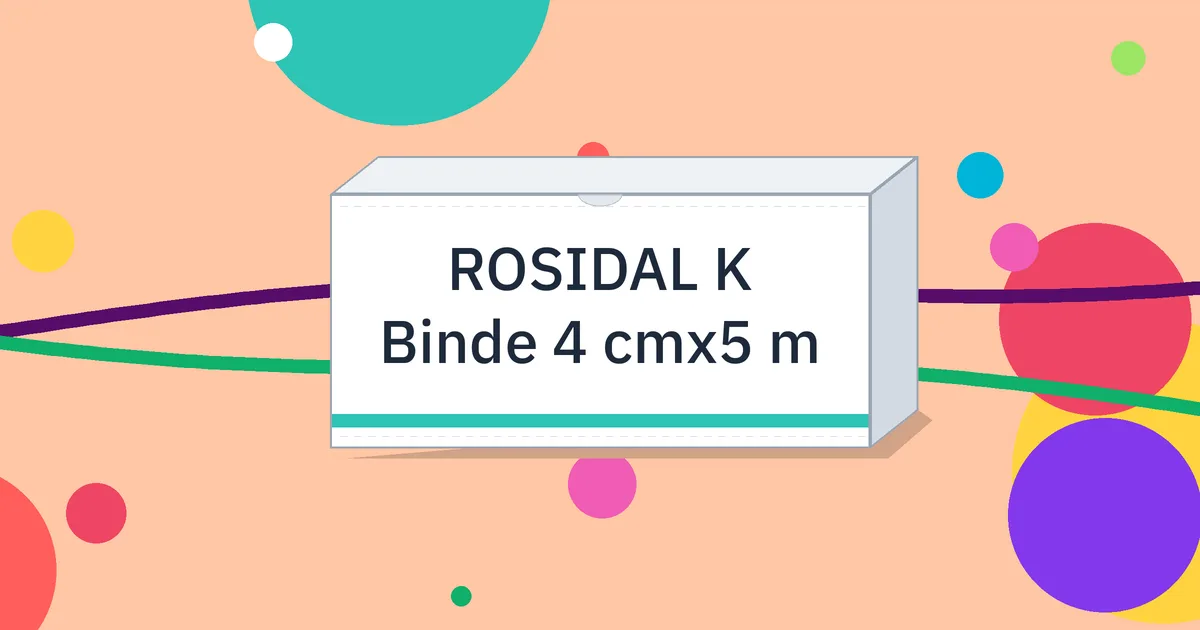 Symbolbild: Packung mit der Aufschrift ROSIDAL K Binde 4 cmx5 m (PZN 08402867) – Verfügbarkeit und Bezug in Apotheken in Frankfurt am Main