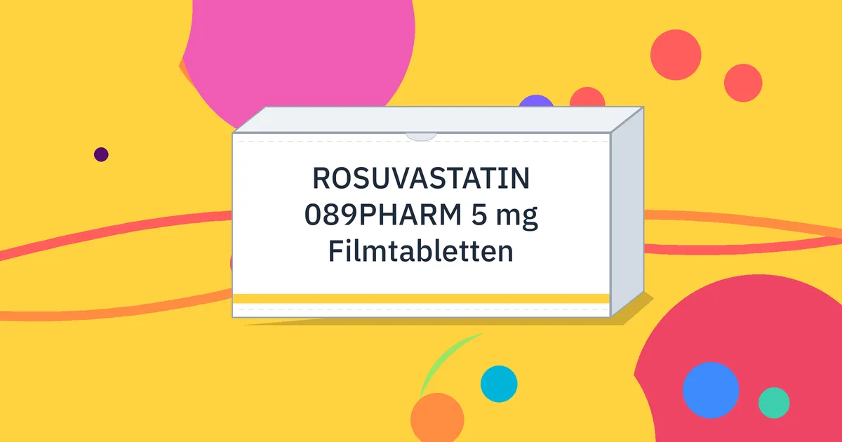 Symbolbild: Packung mit der Aufschrift ROSUVASTATIN 089PHARM 5 mg Filmtabletten (PZN 20329363) – Verfügbarkeit und Bezug in Apotheken in Frankfurt am Main