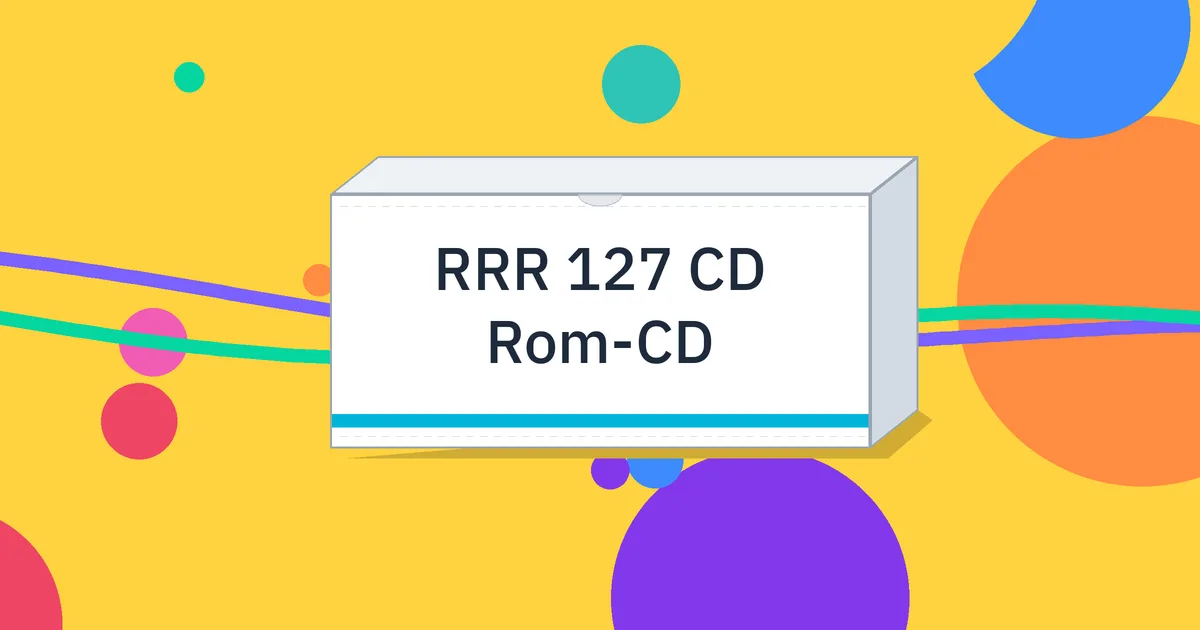 Symbolbild: Packung mit der Aufschrift RRR 127 CD Rom-CD (PZN 05975634) – Verfügbarkeit und Bezug in Apotheken in Frankfurt am Main