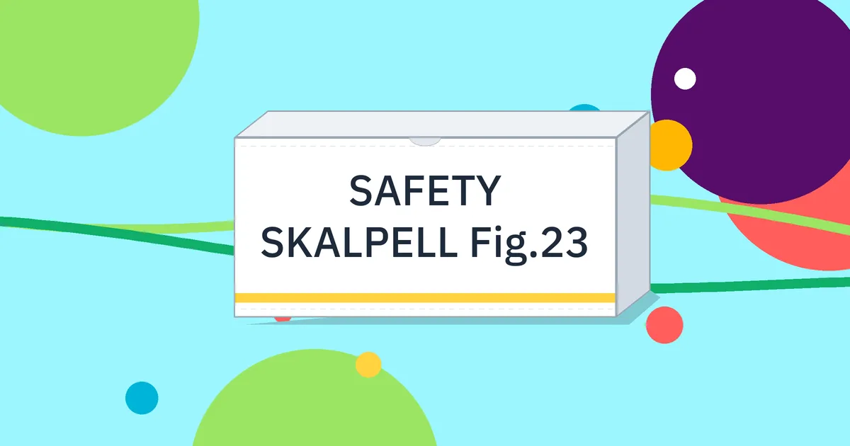 Symbolbild: Packung mit der Aufschrift SAFETY SKALPELL Fig.23 (PZN 07330350) – Verfügbarkeit und Bezug in Apotheken in Frankfurt am Main