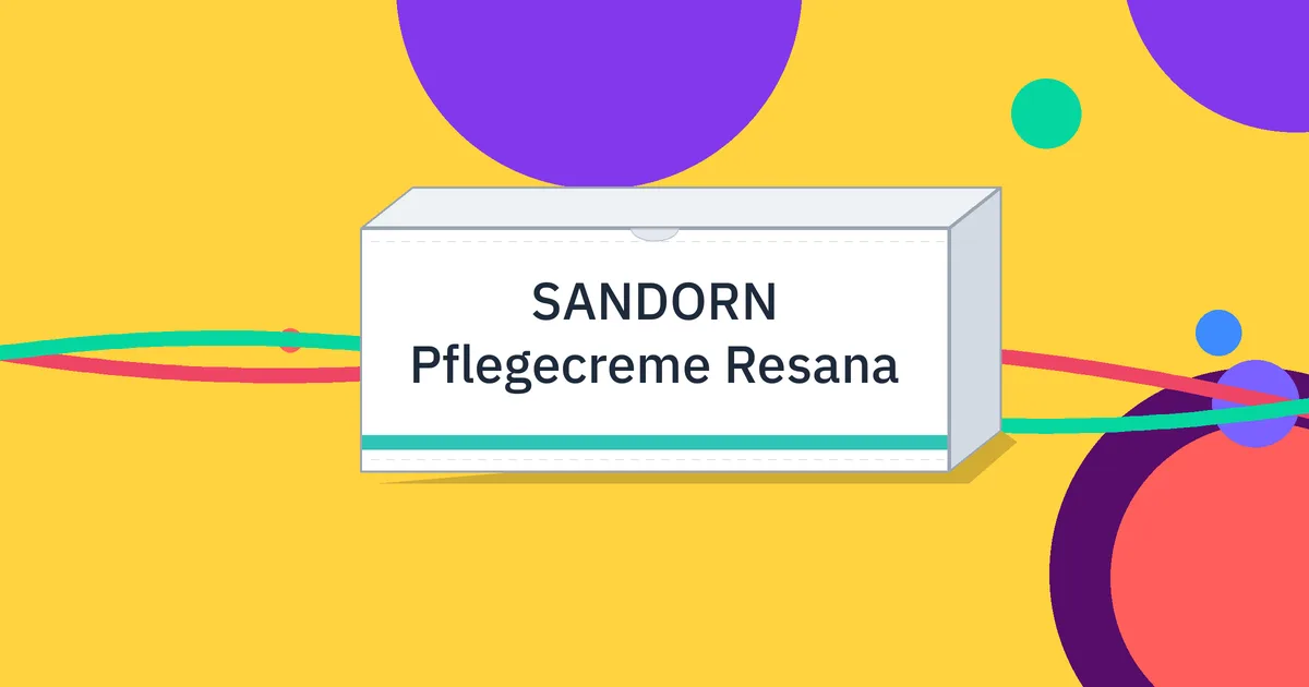 Symbolbild: Packung mit der Aufschrift SANDORN Pflegecreme Resana (PZN 11017475) – Verfügbarkeit und Bezug in Apotheken in Frankfurt am Main