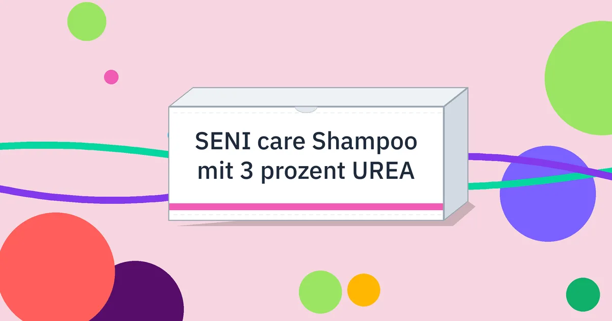 Symbolbild: Packung mit der Aufschrift SENI care Shampoo mit 3 prozent UREA (PZN 15658596) – Verfügbarkeit und Bezug in Apotheken in Frankfurt am Main