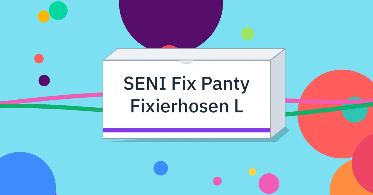 Symbolbild: Packung mit der Aufschrift SENI Fix Panty Fixierhosen L (PZN 20346870) – Verfügbarkeit und Bezug in Apotheken in Frankfurt am Main