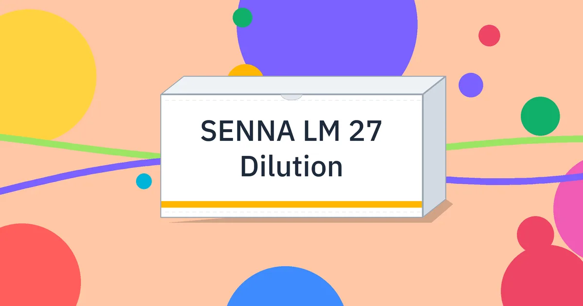 Symbolbild: Packung mit der Aufschrift SENNA LM 27 Dilution (PZN 13188235) – Verfügbarkeit und Bezug in Apotheken in Frankfurt am Main