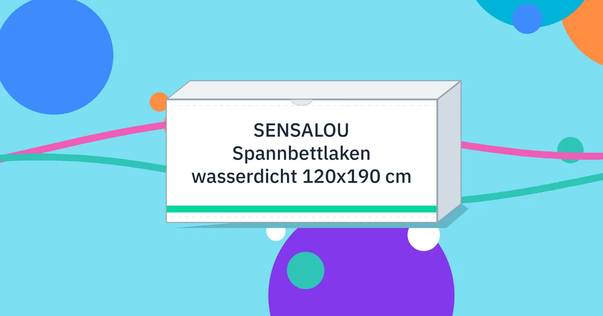 Symbolbild: Packung mit der Aufschrift SENSALOU Spannbettlaken wasserdicht 120x190 cm (PZN 20725946) – Verfügbarkeit und Bezug in Apotheken in Frankfurt am Main