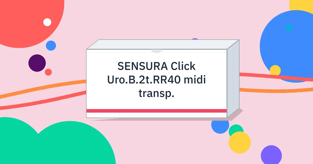 Symbolbild: Packung mit der Aufschrift SENSURA Click Uro.B.2t.RR40 midi transp. (PZN 07206621) – Verfügbarkeit und Bezug in Apotheken in Frankfurt am Main