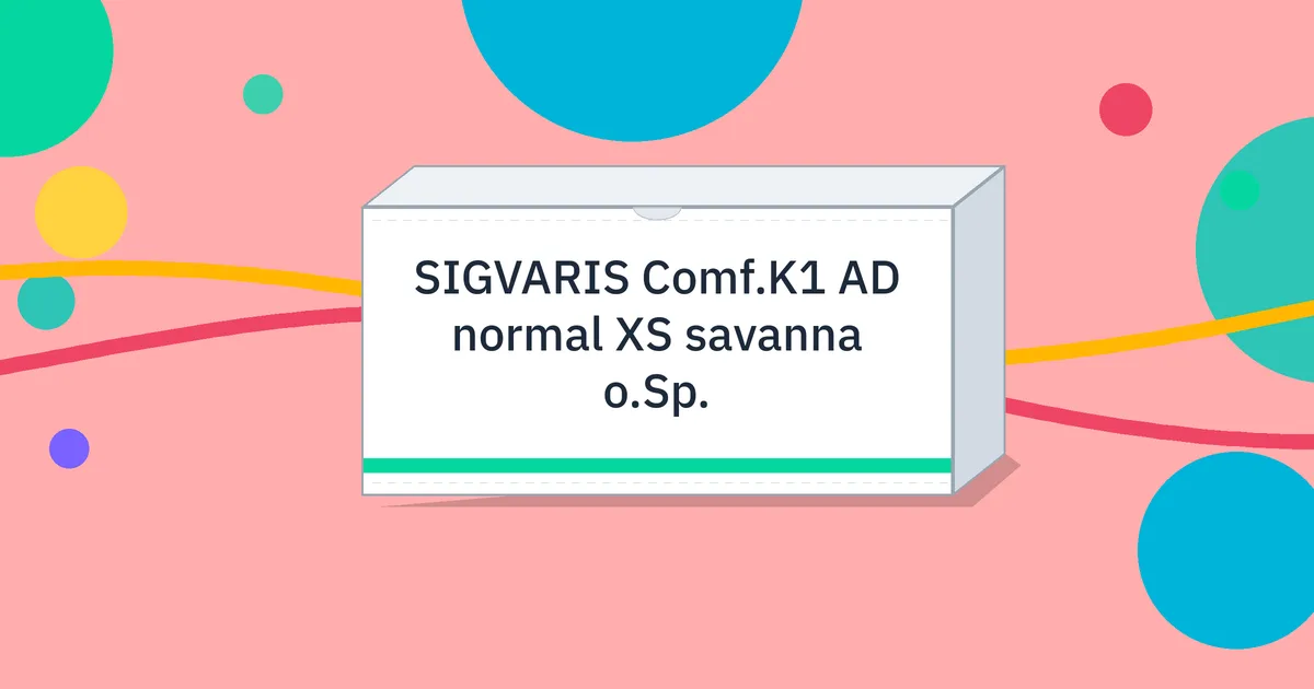Symbolbild: Packung mit der Aufschrift SIGVARIS Comf.K1 AD normal XS savanna o.Sp. (PZN 17093916) – Verfügbarkeit und Bezug in Apotheken in Frankfurt am Main