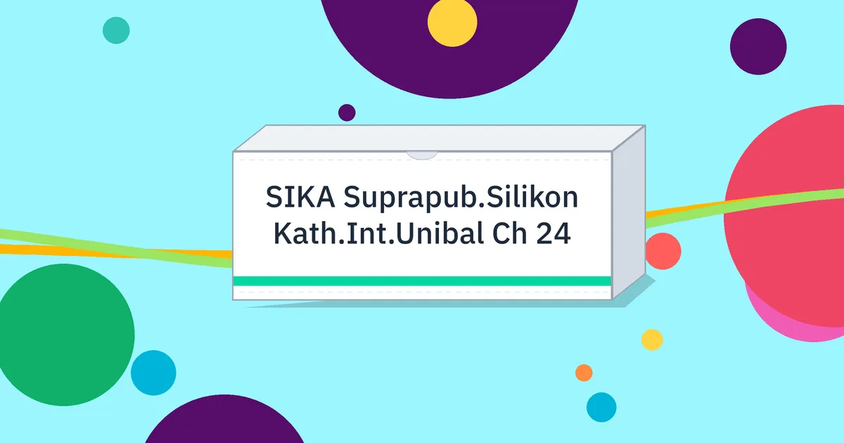 Symbolbild: Packung mit der Aufschrift SIKA Suprapub.Silikon Kath.Int.Unibal Ch 24 (PZN 03847435) – Verfügbarkeit und Bezug in Apotheken in Frankfurt am Main