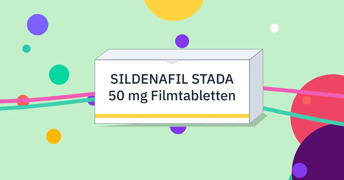 Symbolbild: Packung mit der Aufschrift SILDENAFIL STADA 50 mg Filmtabletten (PZN 01795970) – Verfügbarkeit und Bezug in Apotheken in Frankfurt am Main