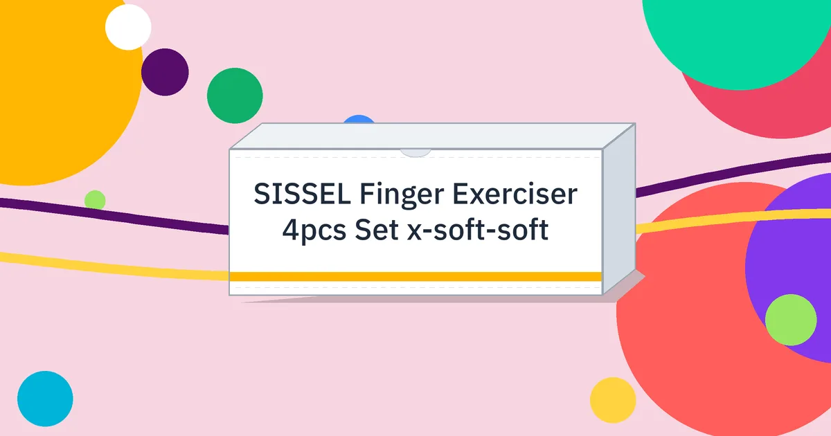 Symbolbild: Packung mit der Aufschrift SISSEL Finger Exerciser 4pcs Set x-soft-soft (PZN 13765939) – Verfügbarkeit und Bezug in Apotheken in Frankfurt am Main