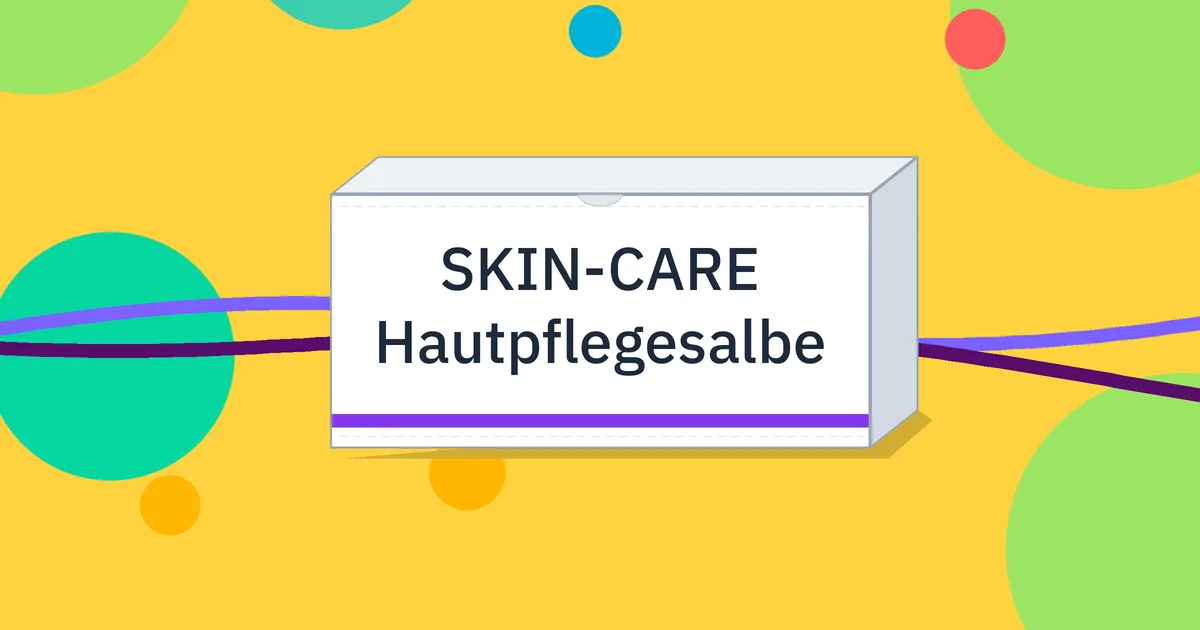 Symbolbild: Packung mit der Aufschrift SKIN-CARE Hautpflegesalbe (PZN 15372492) – Verfügbarkeit und Bezug in Apotheken in Frankfurt am Main
