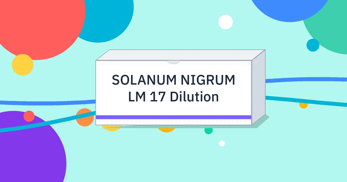 Symbolbild: Packung mit der Aufschrift SOLANUM NIGRUM LM 17 Dilution (PZN 13192900) – Verfügbarkeit und Bezug in Apotheken in Frankfurt am Main