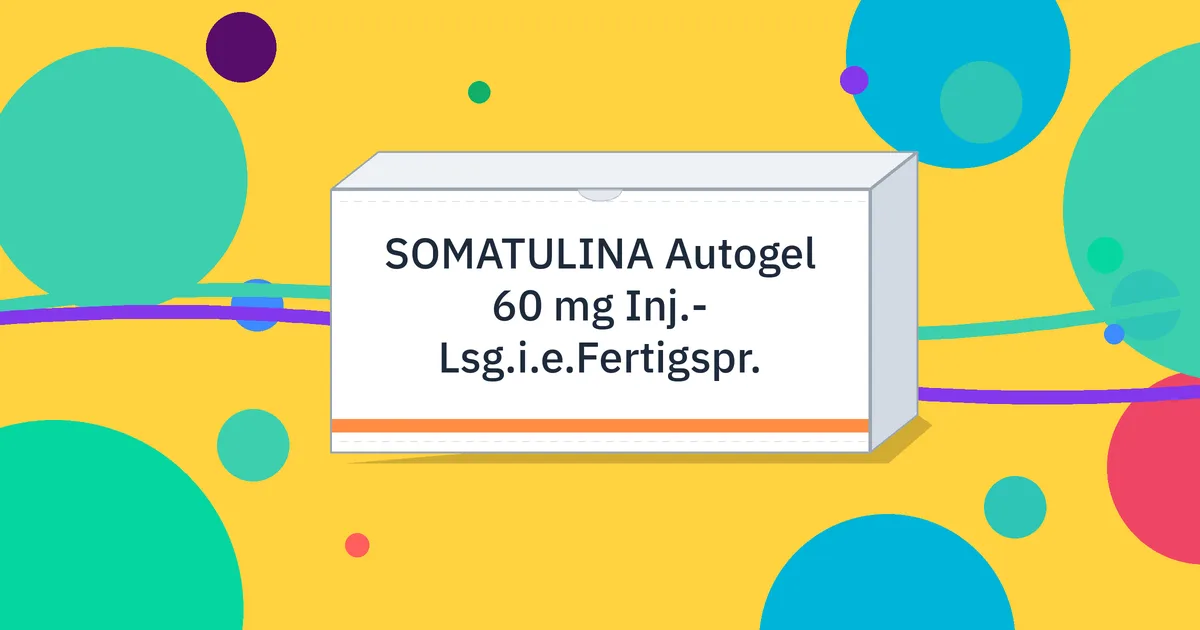Symbolbild: Packung mit der Aufschrift SOMATULINA Autogel 60 mg Inj.-Lsg.i.e.Fertigspr. (PZN 19152534) – Verfügbarkeit und Bezug in Apotheken in Frankfurt am Main